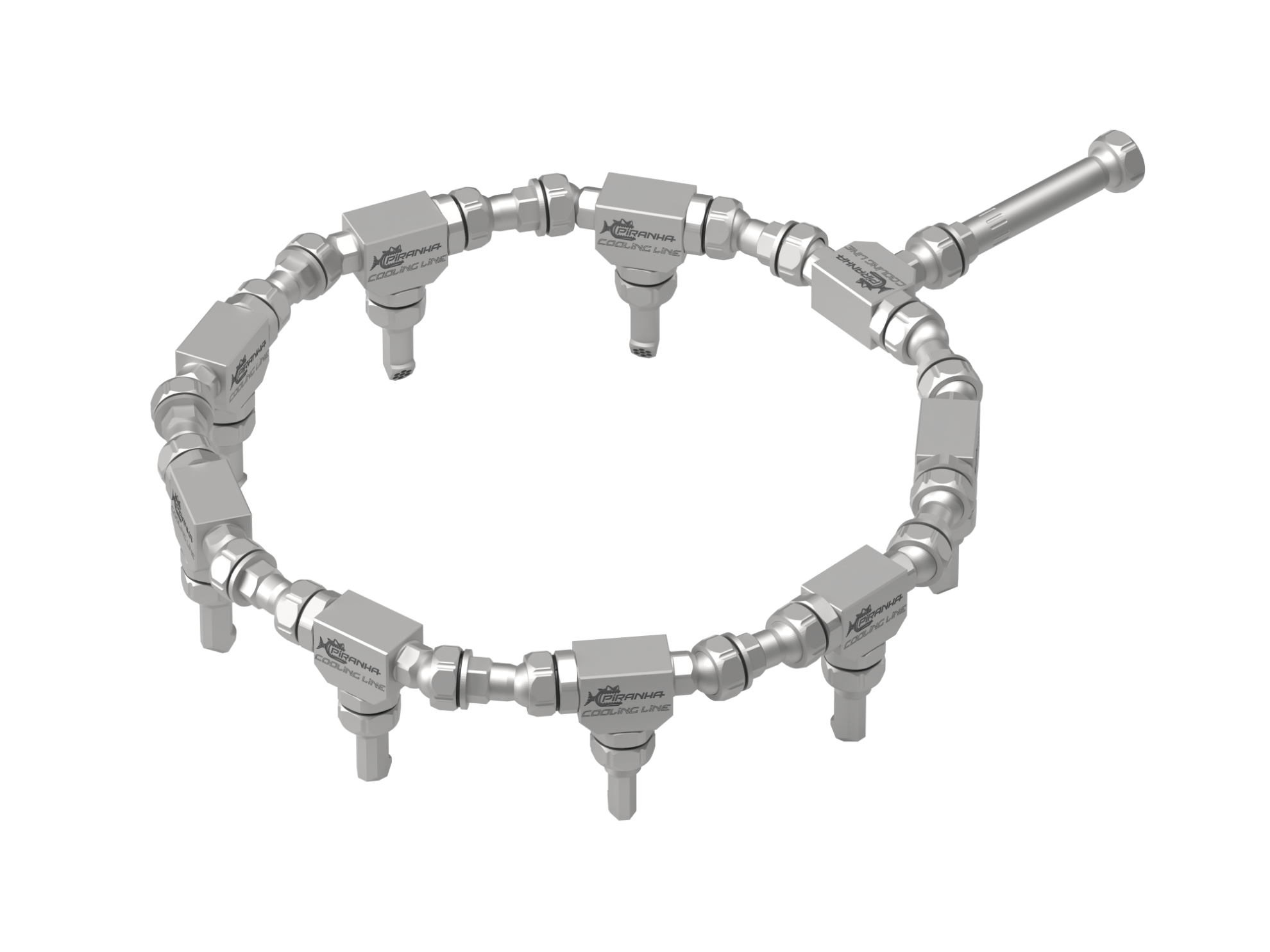 Cooling ring with 8 nozzles. PiranhaClamp