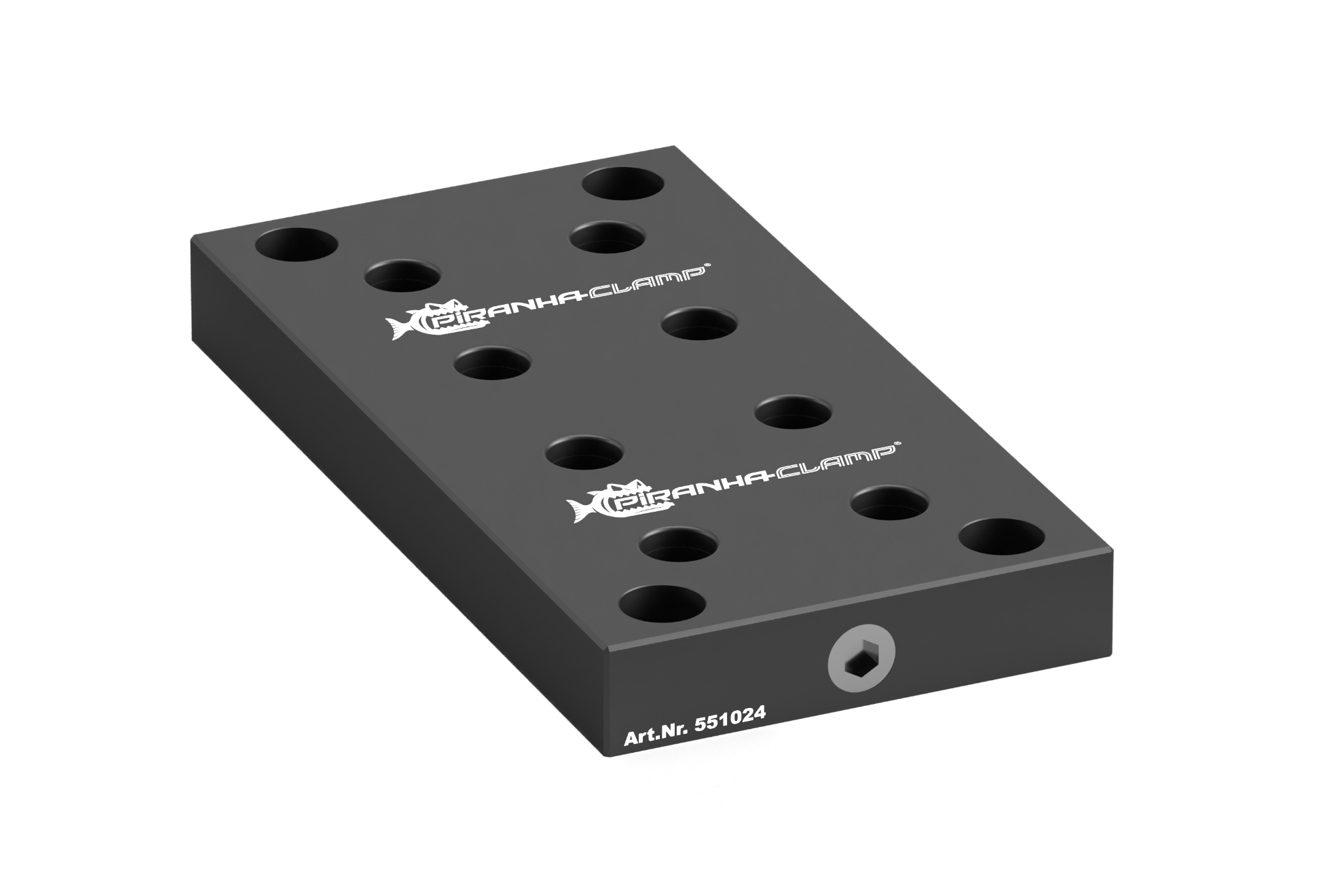 Double zero-point clamping plate grid 40mm. PiranhaClamp