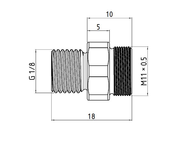 Threaded connector 1/8" G. PiranhaClamp